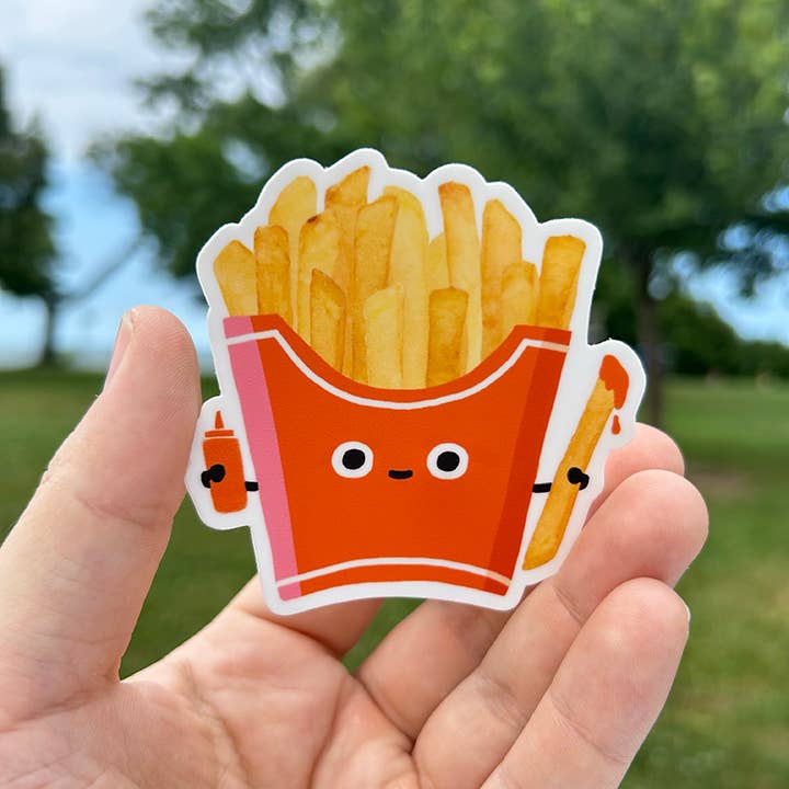 French Fries Sticker | Vinyl Decorative Sticker | Larissa Loden