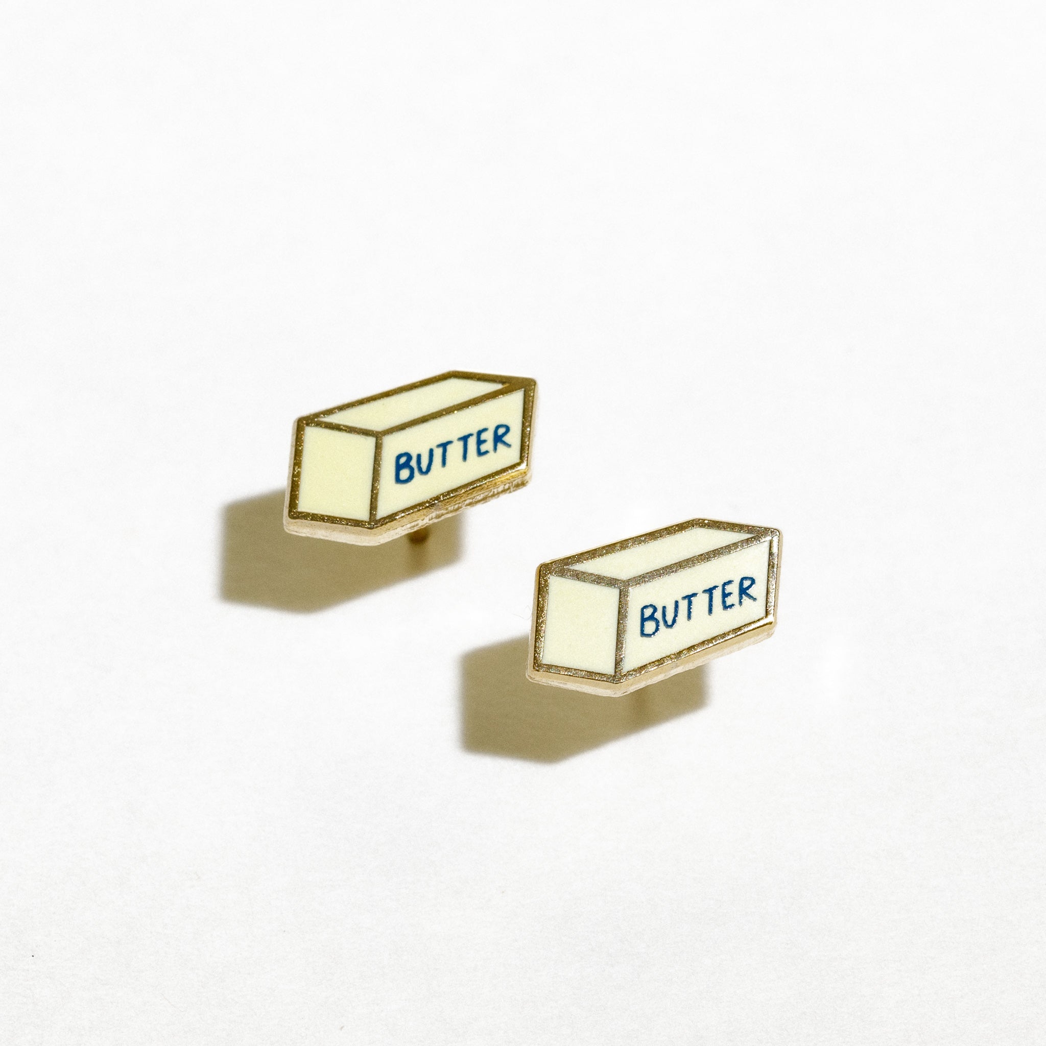 Butter Stud Earrings | Enamel Stud Earrings | Larissa Loden