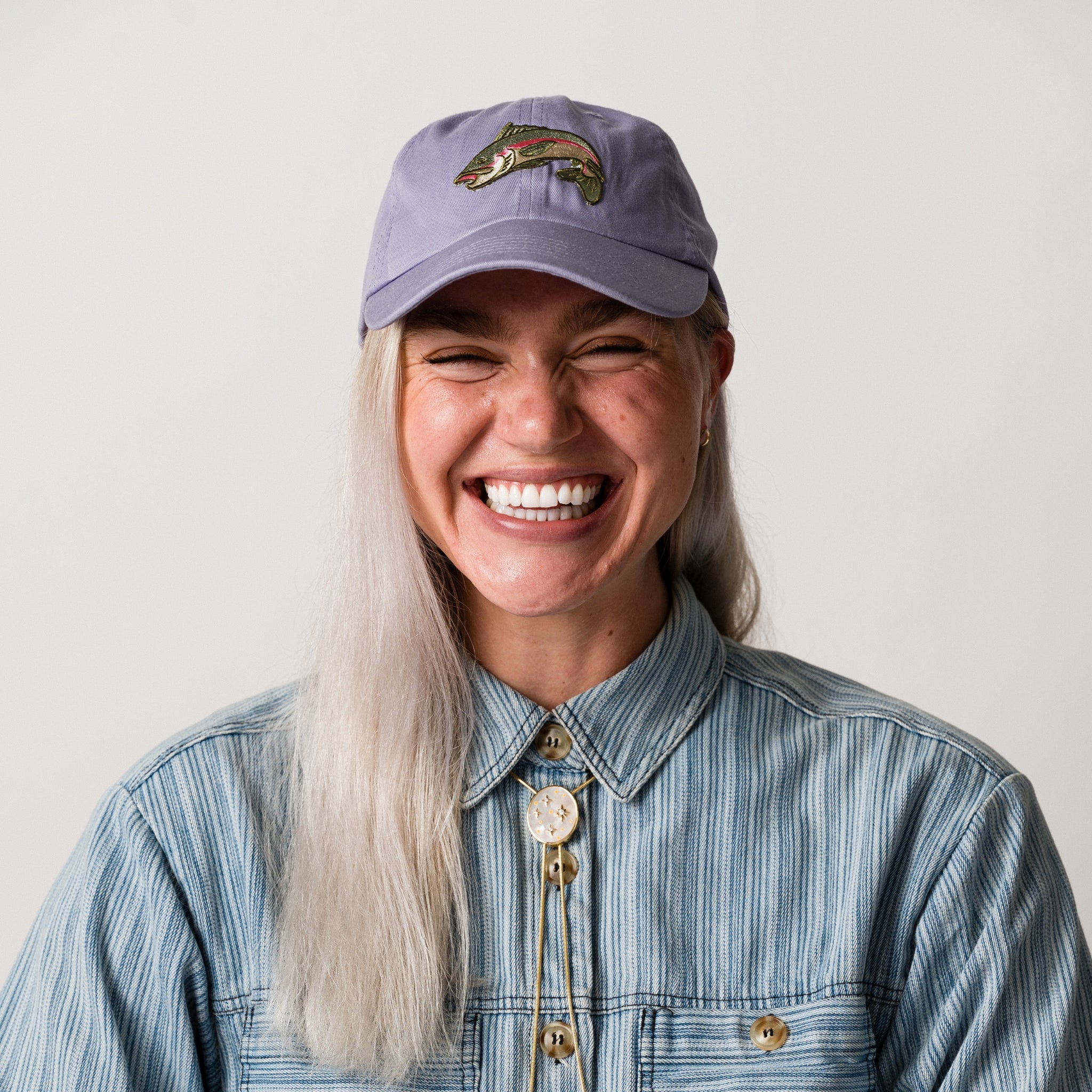 Rainbow Trout Baseball Hat | One Size, Adjustable | Larissa Loden