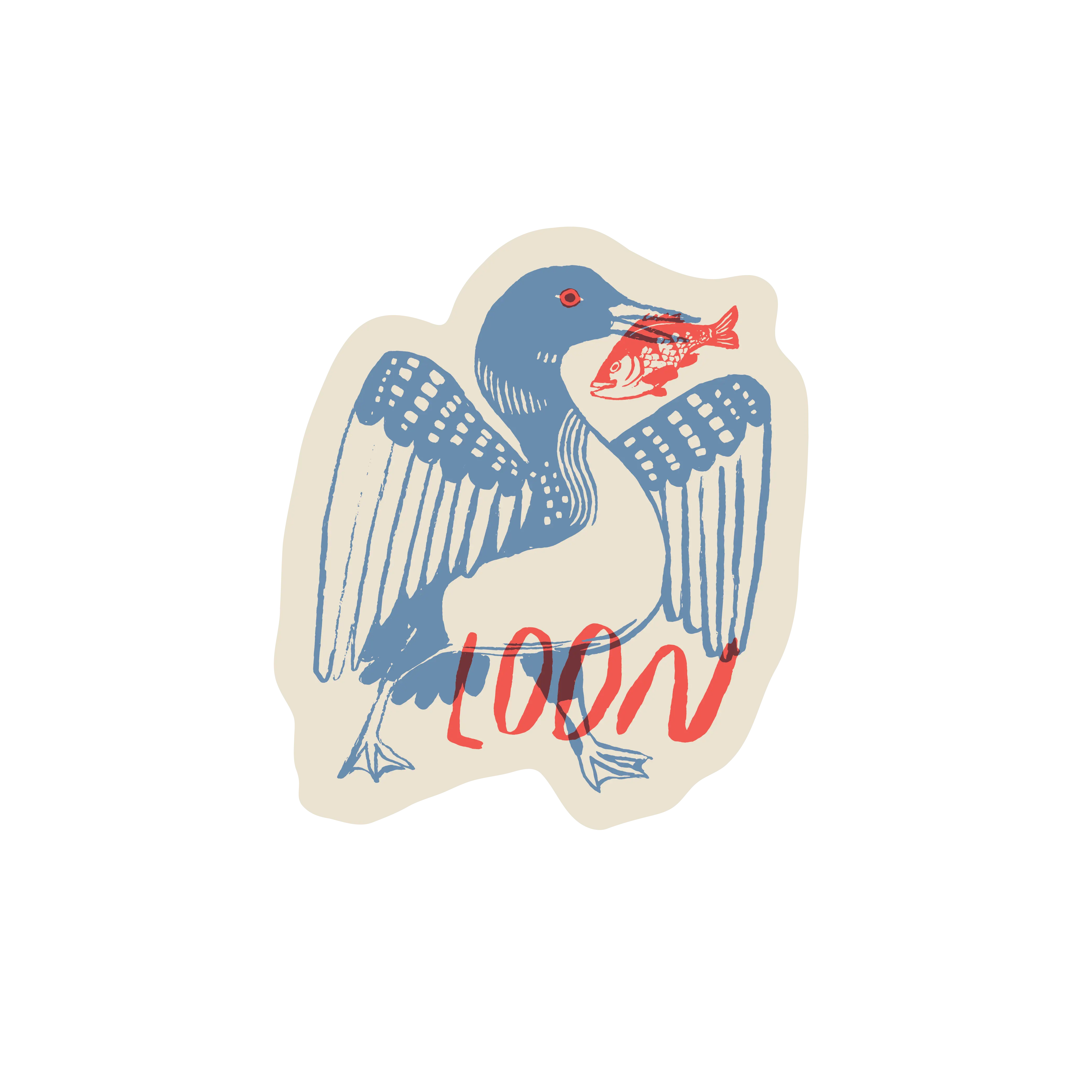Loon Sticker | Decorative Vinyl Sticker | Larissa Loden