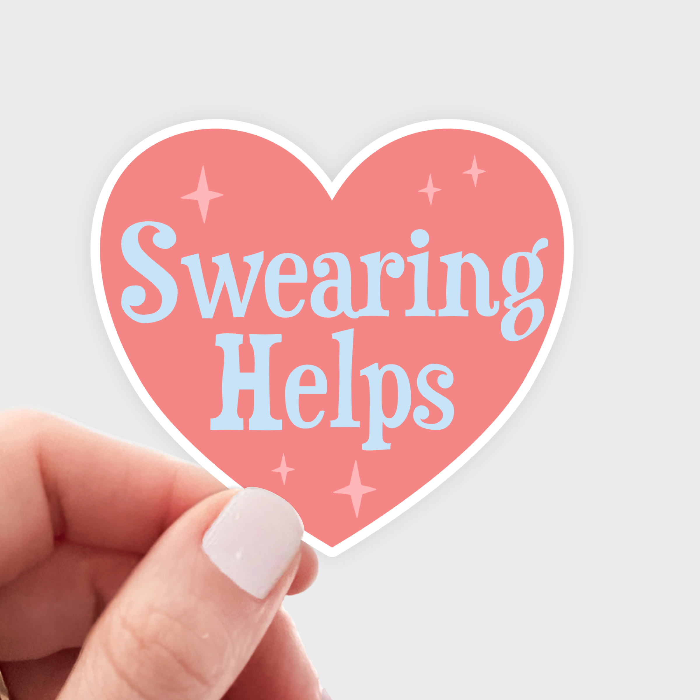 Swearing Helps Sticker | Decorative Vinyl Sticker | Larissa Loden
