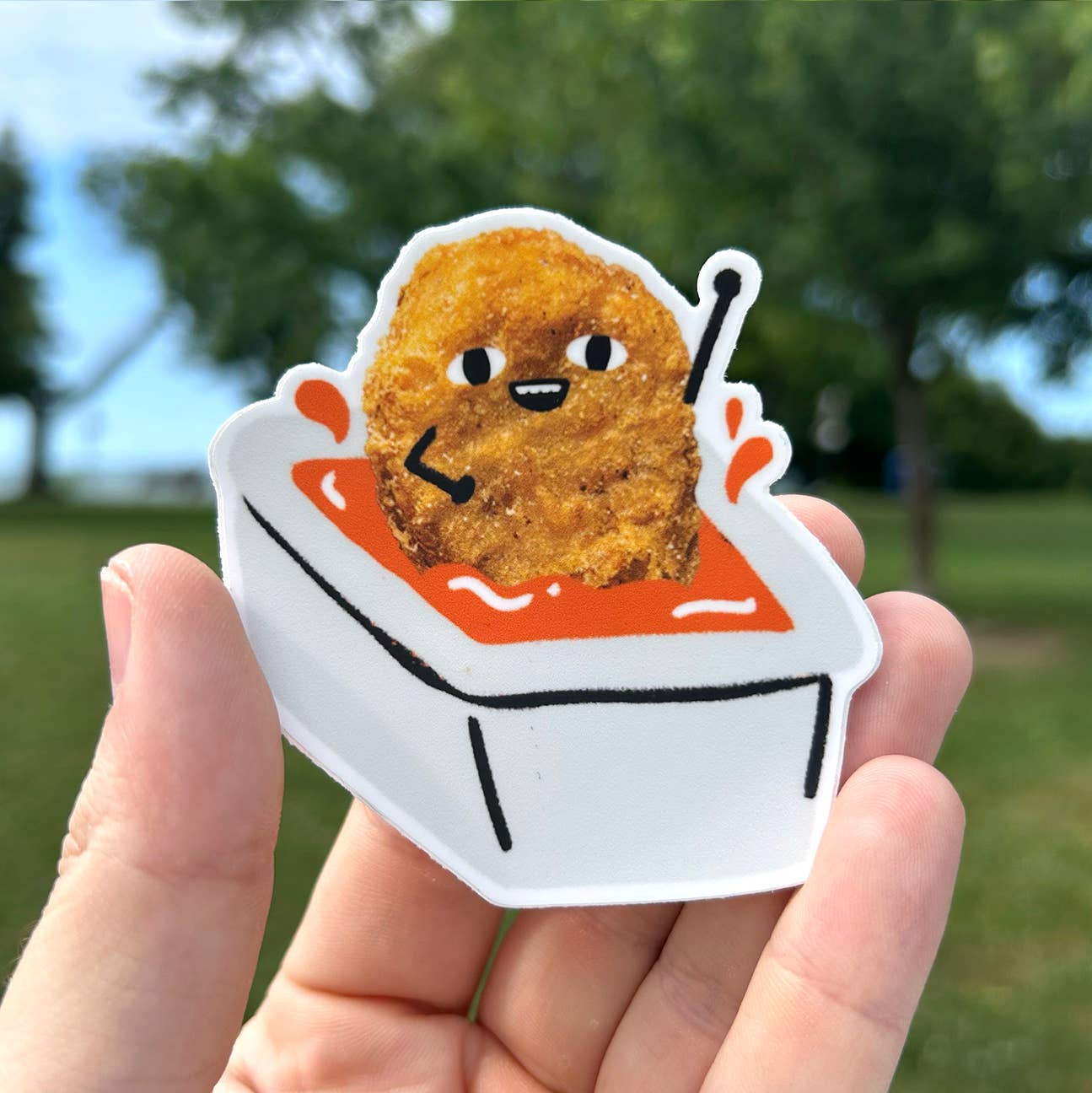 Chicken Nugget Sticker | Vinyl Decorative Sticker | Larissa Loden