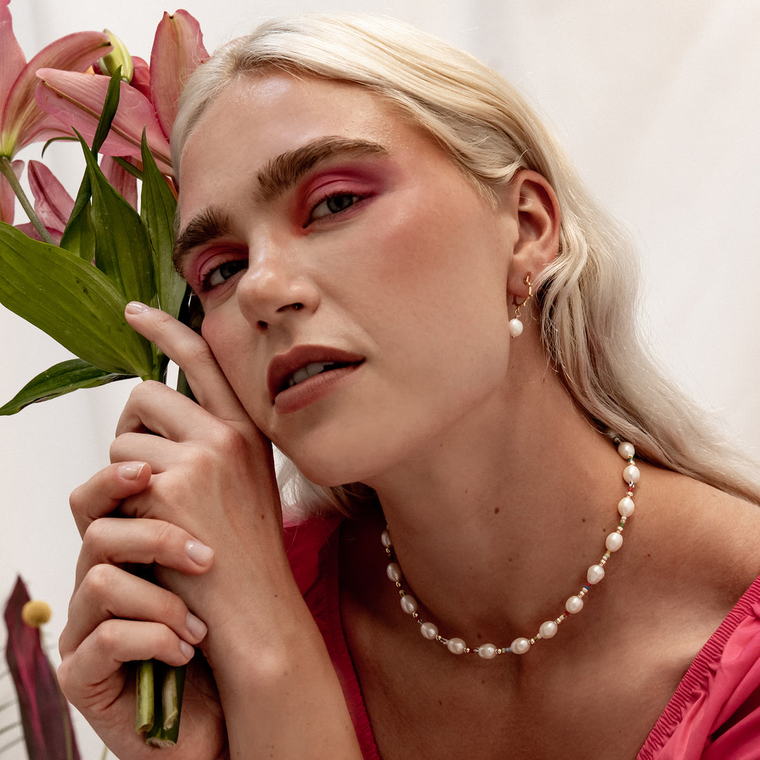 Edith Necklace | Unique Freshwater Pearl Beaded | Larissa Loden